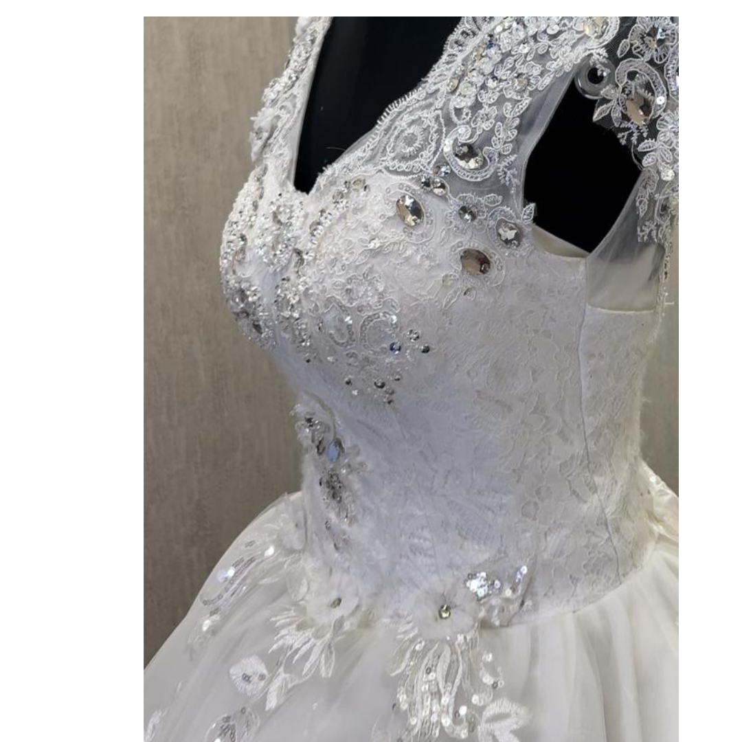 Buy White frock with train for Christian & Catholic wedding | Gownlink ...